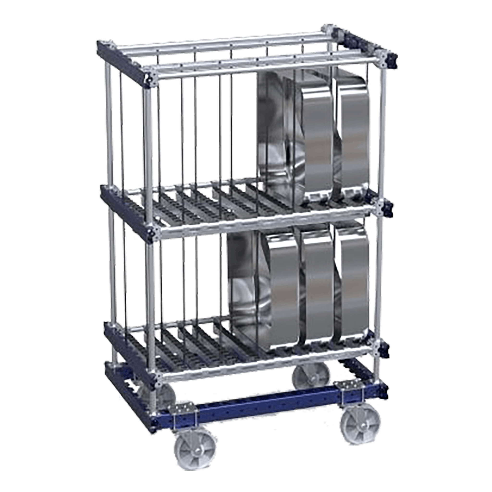 Kit Cart with Rollers and Dividers | FlexQube