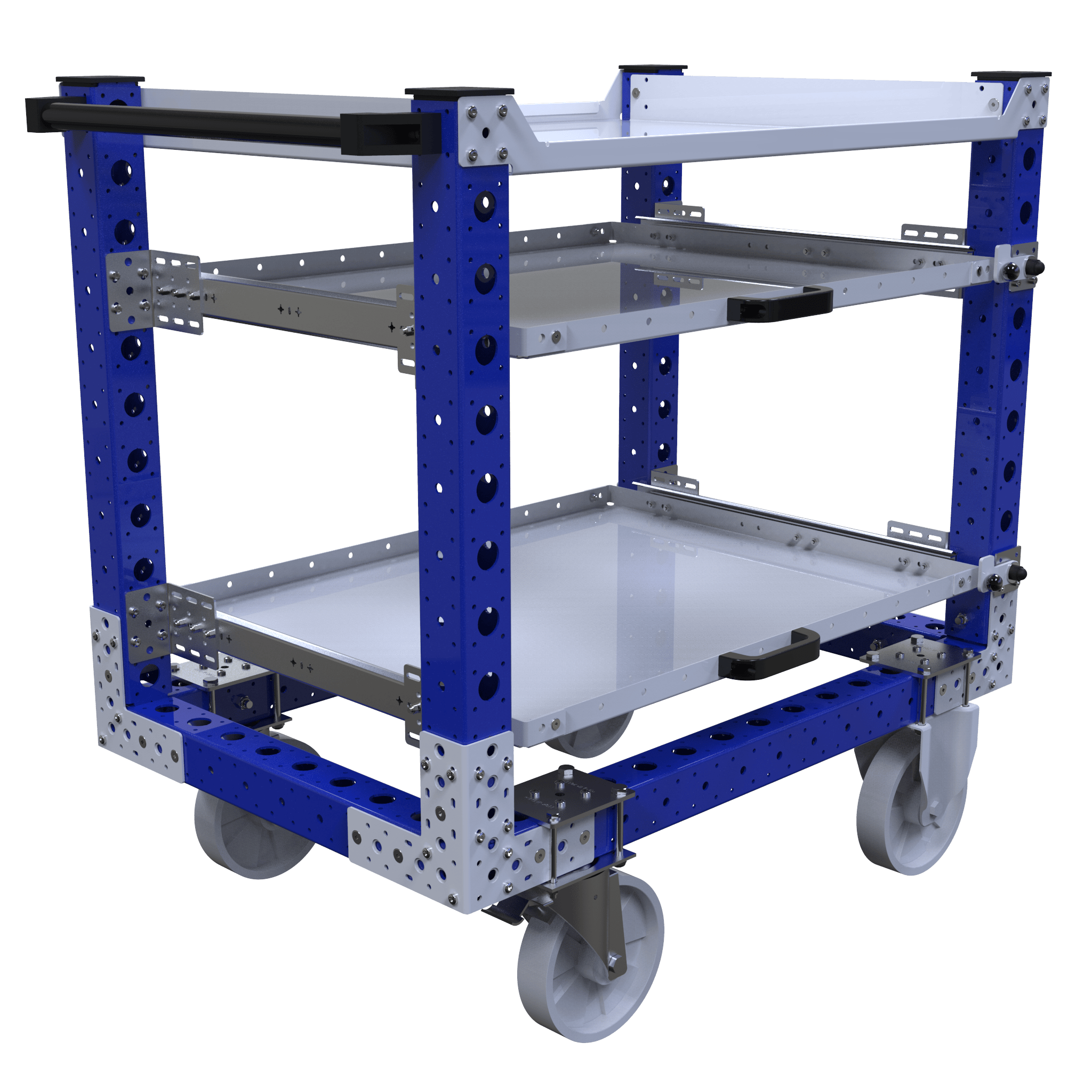 Carro con estante extensible – 1050 x 700 mm | FlexQube