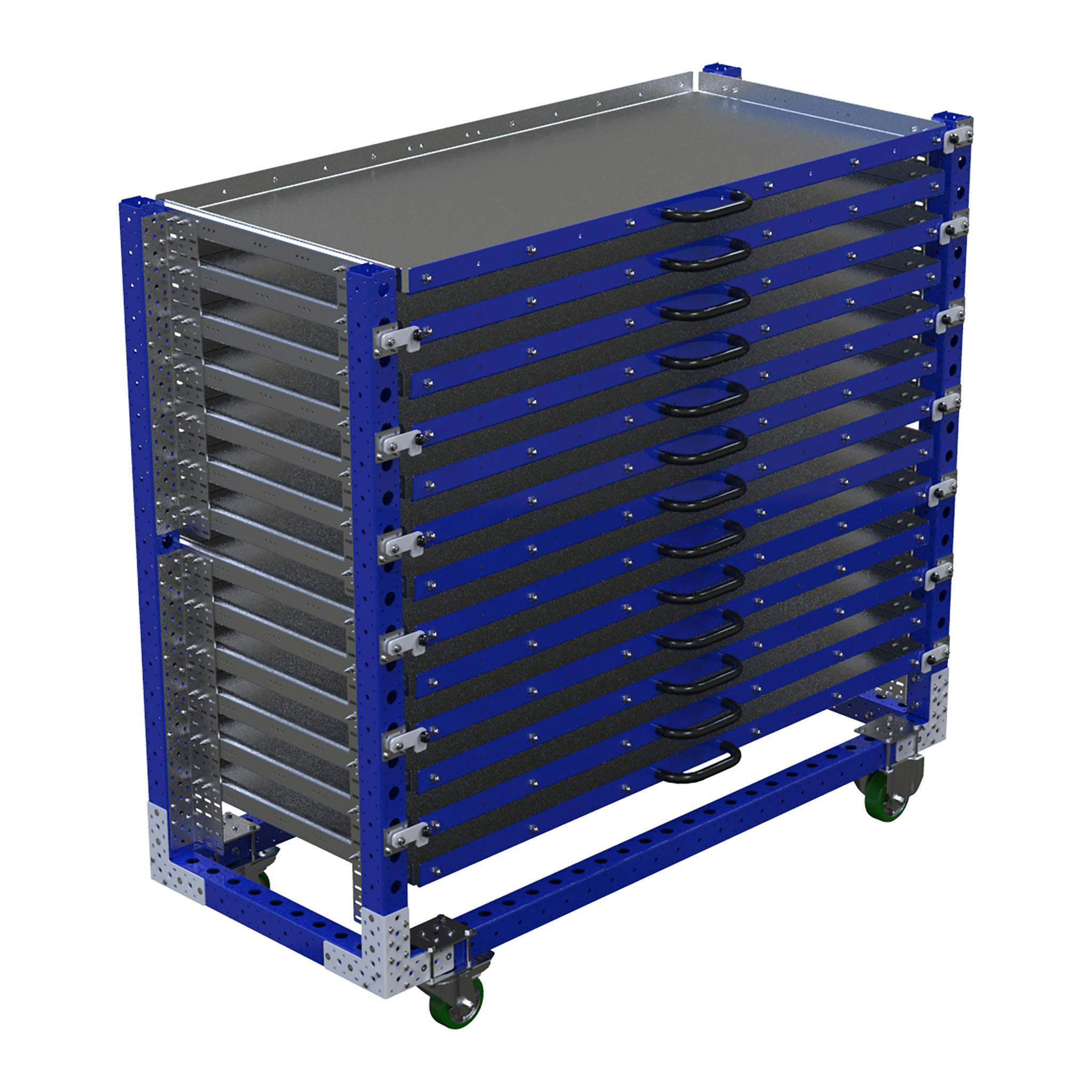 Extendable Shelf Cart – 770 x 1820 mm | FlexQube