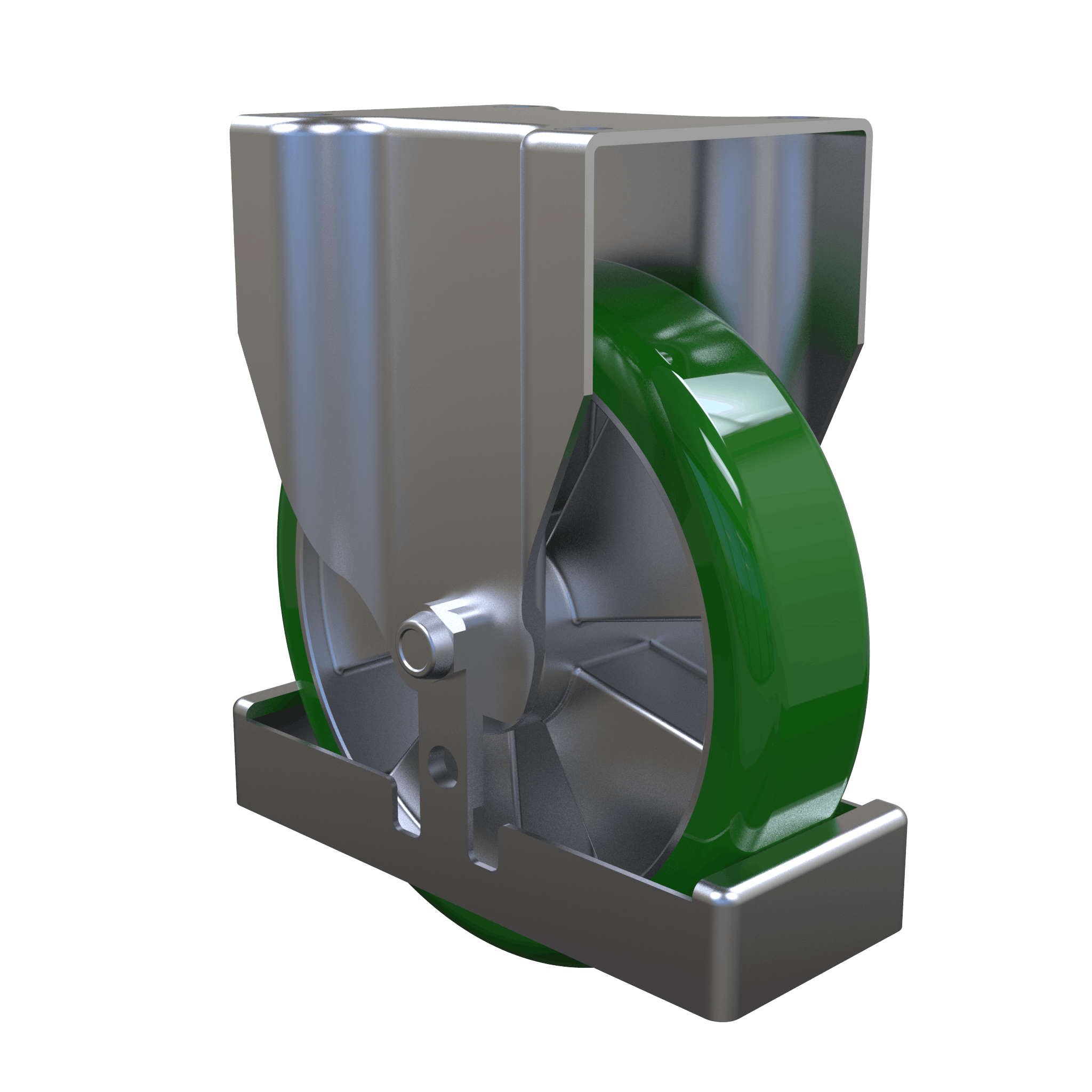 Fixed Caster - 200 mm w.Guard | FlexQube