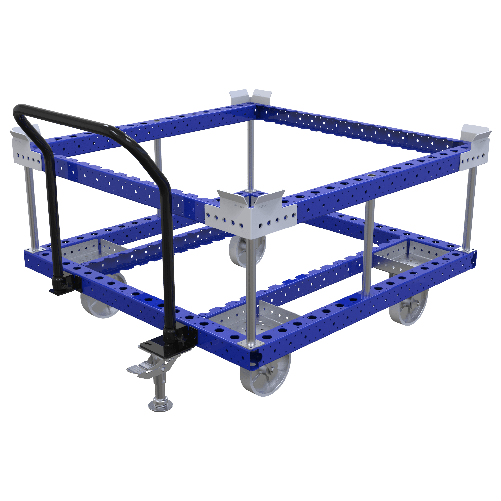 Raised Pallet Push Cart - 1260 x 1260 mm | FlexQube